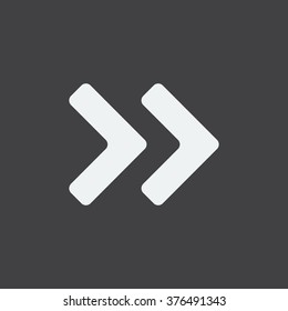Fast Forward Double Right Arrows Icon Stock Vector (Royalty Free ...
