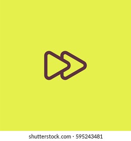 Fast Forward Icon Media Player Button Stock Vector (Royalty Free ...