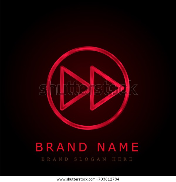 Fast Forward Red Chromium Metallic Logo Stock Vector (Royalty Free ...