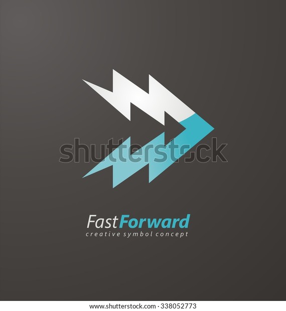 Fast Forward Symbol Bolts Speed Concept Stock Vector (Royalty Free ...