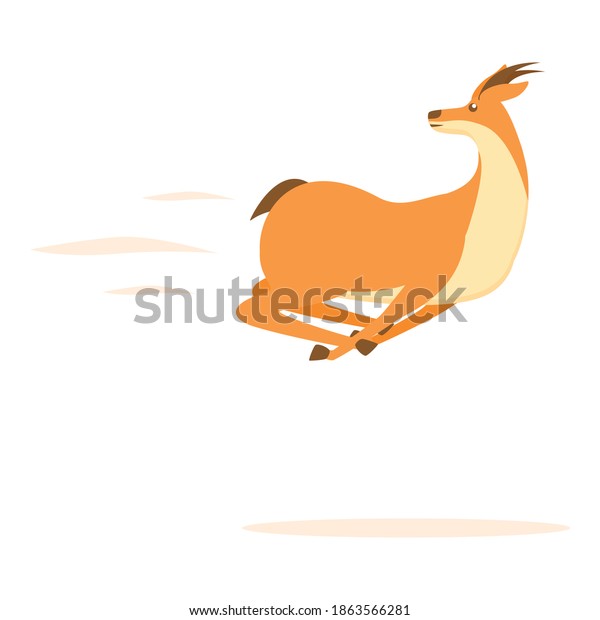 Fast Gazelle Icon Cartoon Fast Gazelle Stock Vector (Royalty Free ...