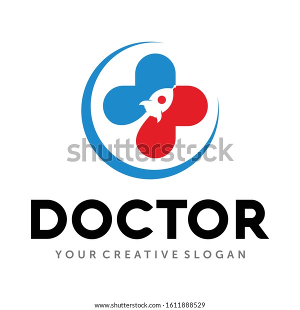 Fast Health Logo Rocket Health Logo Stock Vector (Royalty Free ...