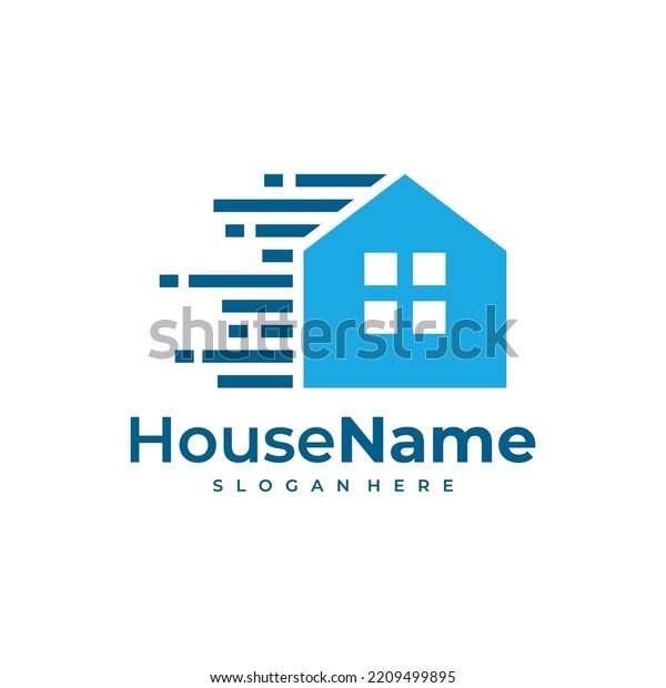 Fast House Logo Designs Concept Vector Stock Vector (Royalty Free ...