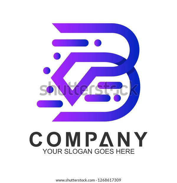 Fast Letter B Logo Design Template Stock Vector (Royalty Free ...