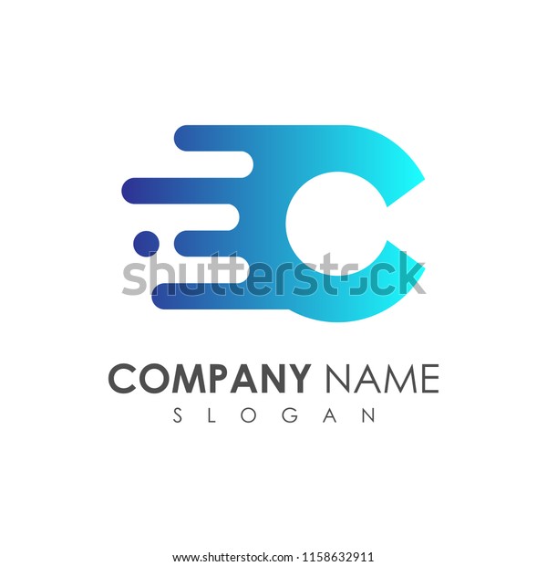 Fast Letter C Logo Template Stock Vector (Royalty Free) 1158632911 ...