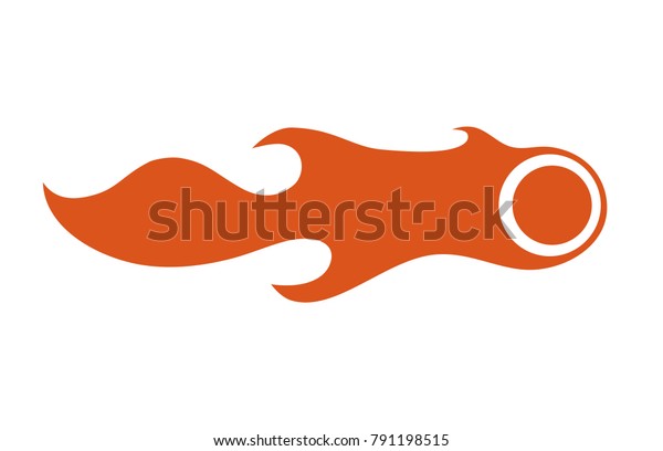 Fast Line Red Fire Flare Flame Stock Vector (Royalty Free) 791198515 ...