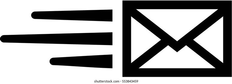 Fast Mail Envelope Letter Stock Vector (Royalty Free) 553843459 ...