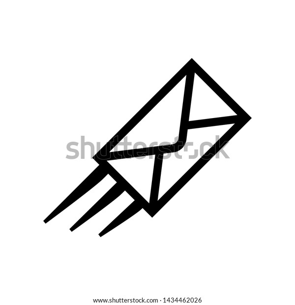 Fast Mail Icon Mail Delivery Symbol Stock Vector (Royalty Free ...