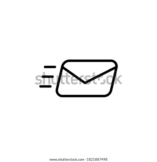 Fast Mail Icon Email Icon Symbol Stock Vector (Royalty Free) 1821887498 ...