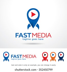 Fast Media Logo Template Design Vector Stock Vector (Royalty Free ...