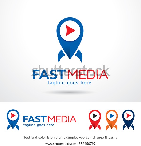 Fast Media Logo Template Design Vector Stock Vector (Royalty Free ...