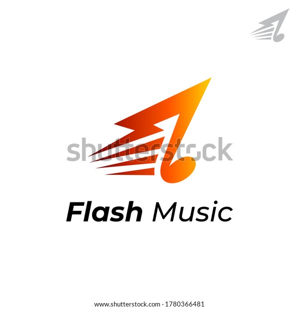 Fast Music Logo Concept Music Note Stock Vector (Royalty Free ...