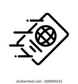 Fast Passport Icon Line Vector Isolate Stock Vector (Royalty Free ...