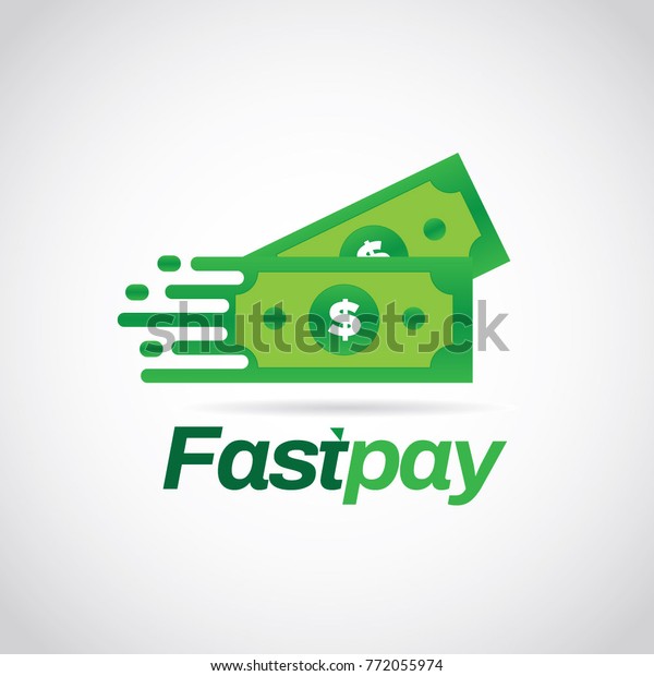 Fast Pay Dollar Money Logo Sign 库存矢量图（免版税）772055974