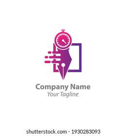 Fast Pen Logo Template Illustration Design Stock Vector (Royalty Free ...