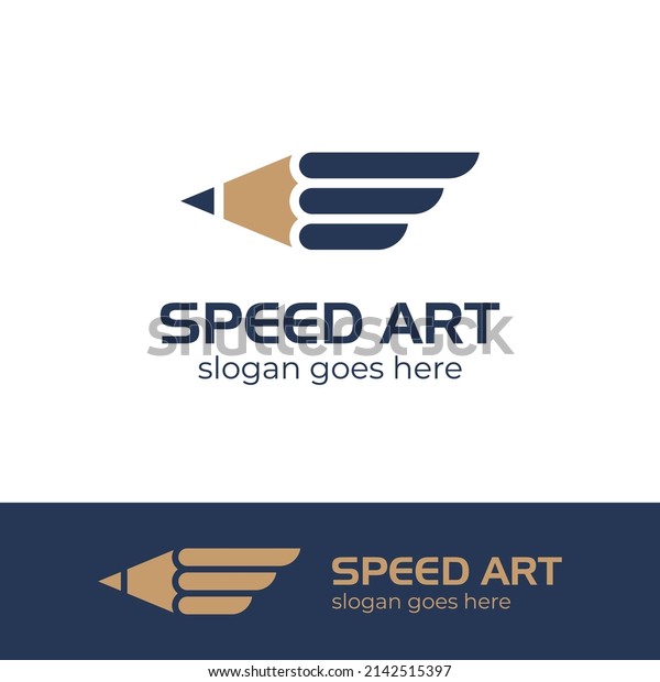 Fast Pencil Vector Logo Design Speed Stock Vector (Royalty Free ...