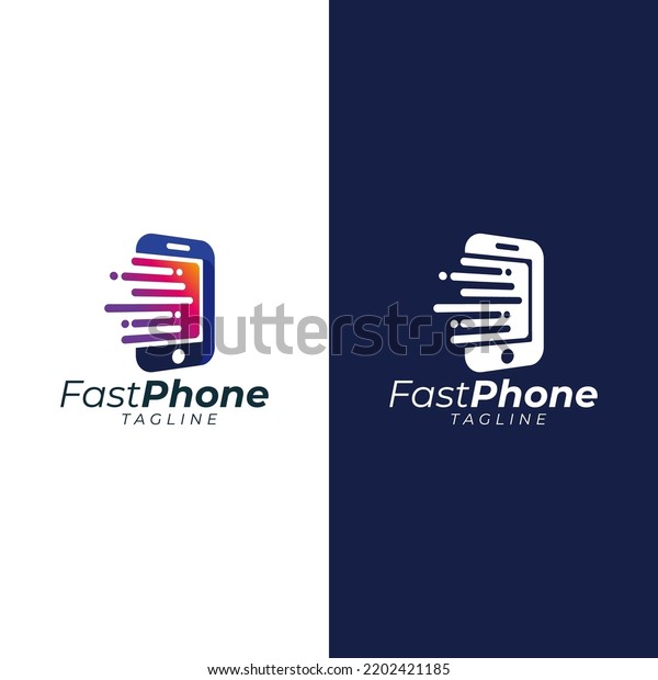 Fast Phone Logo Icon Vector Concept Stock Vector (Royalty Free ...