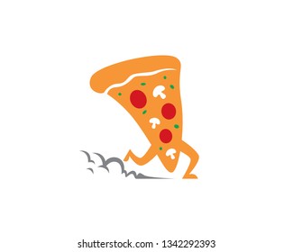 Fast Pizza Logo Template Icon Symbol Stock Vector (Royalty Free ...