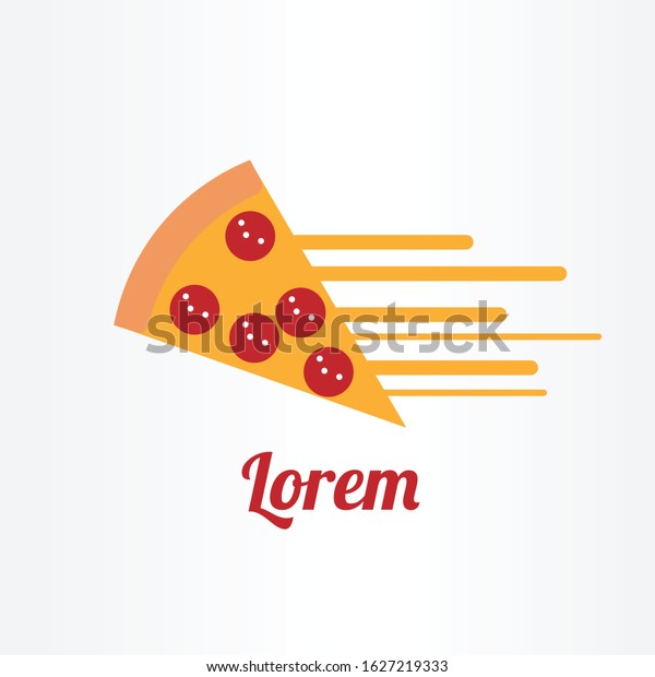 Fast Pizza Logo Vector Illustration Pizza Stock Vector (Royalty Free ...