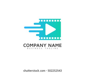 Fast Play Video Logo Design Template Stock Vector (Royalty Free ...