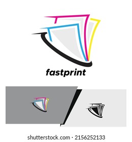 Fast Print Logo Papers Cmyk Color Stock Vector (Royalty Free ...