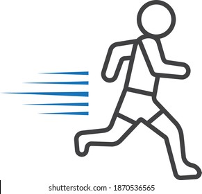 Fast Run Icon Vector Isolate Stock Vector (Royalty Free) 1869031537 ...