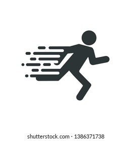 Fast Run Running Man Vector Illustration Stock Vector (Royalty Free ...