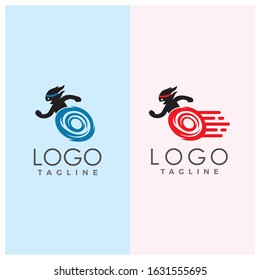 Fast Runner Logo Design Template Vector Stock Vector (Royalty Free ...