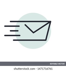 Fast Sending Mail Message Icon Stock Vector (Royalty Free) 1471716761