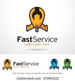 Fast Service Logo Design Template Stock Vector (Royalty Free) 373459222 ...