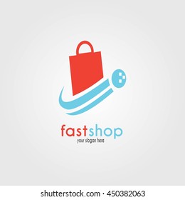 Fast Shop Logo Design Template Vector 스톡 벡터(로열티 프리) 450382063 ...