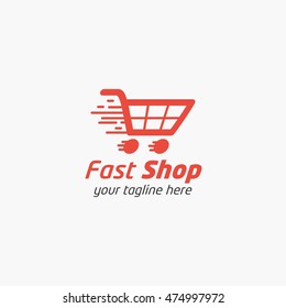Fast Shop Logo Design Template Vector Stock Vector (Royalty Free ...