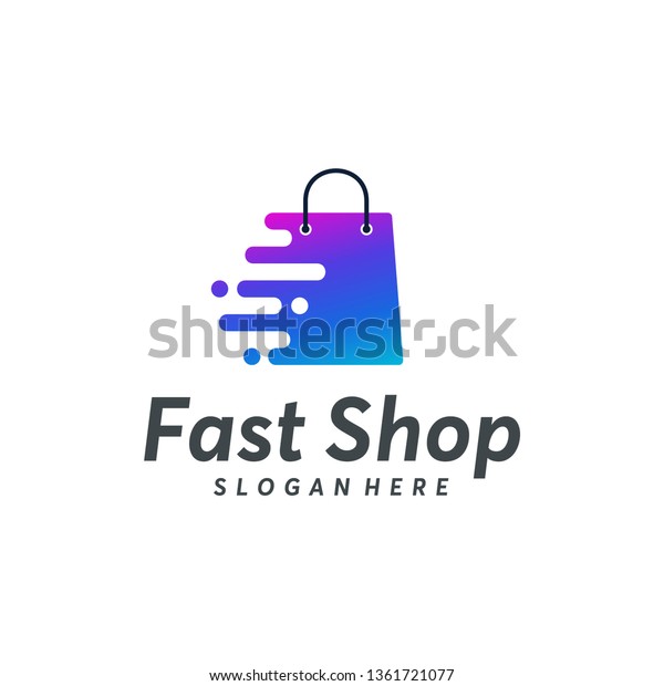 Fast Shop Logo Designs Concept Vector Stock Vector (Royalty Free ...
