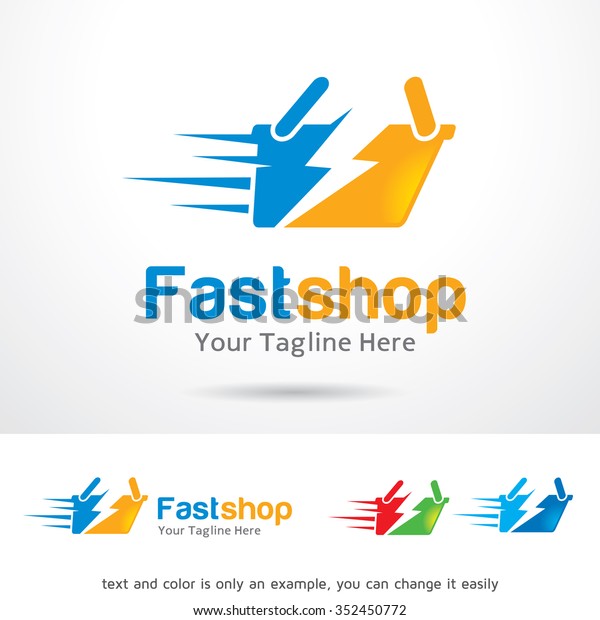 Fast Shop Logo Template Design Vector Stock Vector (Royalty Free) 352450772