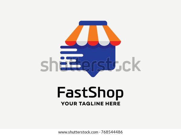 Fast Shop Logo Template Design Vector Stock Vector (Royalty Free) 768544486