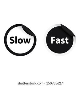 Fast Slow Opposition Word Vector Illustration Stock Vector (Royalty ...