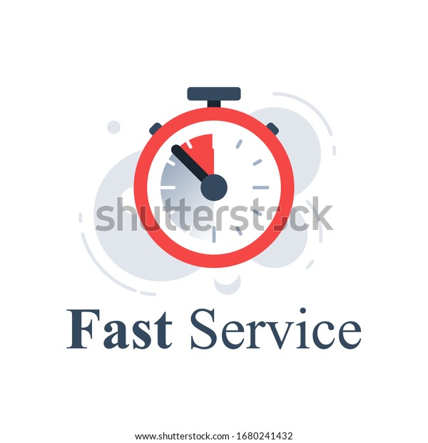 Service rapide ou lent, concept de : image vectorielle de stock (libre ...