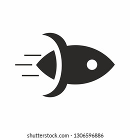 Fast Speed Icon Vector Rocket Logo Stock Vector (Royalty Free ...