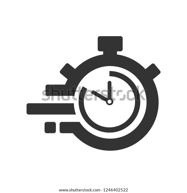 Fast Time Delivery Icon Stopwatch Motion 库存矢量图（免版税）1246402522 ...