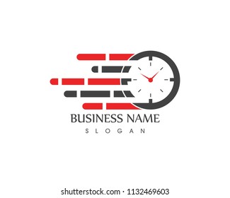 Fast Time Icon Logo Template Stock Vector (Royalty Free) 1132469603 ...