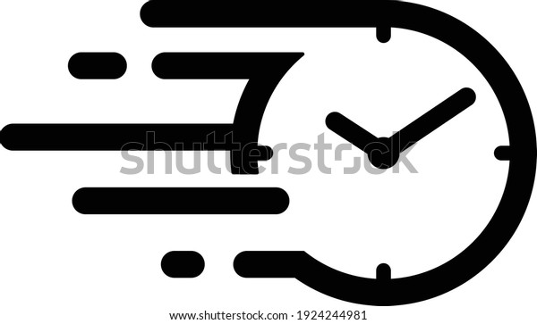 Fast Time Icon Speedy Time Flow Stock Vector (Royalty Free) 1924244981 ...