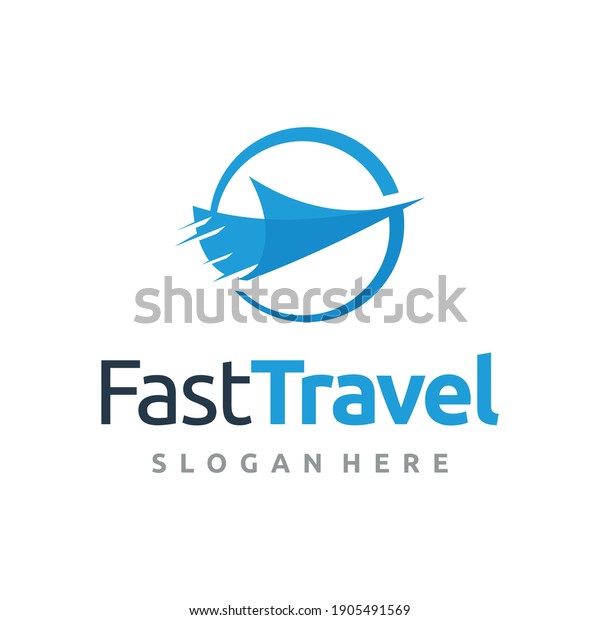 Fast Travel Logo Design Vector Stock Vector (Royalty Free) 1905491569 ...