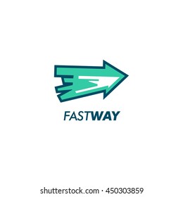 Fast Way Logo Design Template Vector Stock Vector (Royalty Free) 450303838