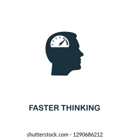 Faster Thinking Icon Premium Style Design: vector de stock (libre de ...