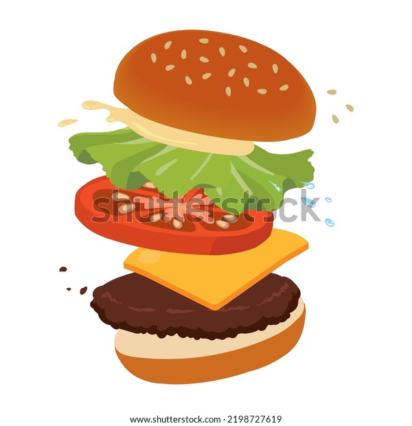 Fastfood Splash Stock Vector (Royalty Free) 2198727619 | Shutterstock
