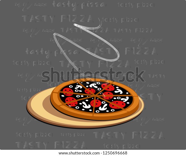 Fasty Pizza Fast Pizza Delivery Stock Vector (Royalty Free) 1250696668 ...