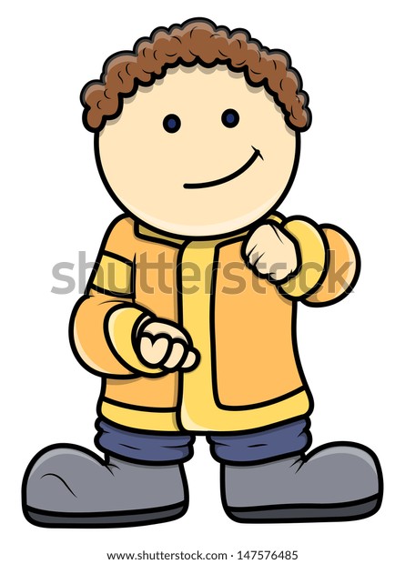 Fat Cartoon Kid Vector Cartoon Illustration 스톡 벡터(로열티 프리) 147576485 ...