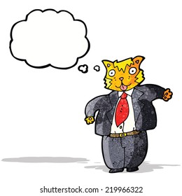 Cartoon Fat Cat Businessman Stock Vector (Royalty Free) 125255405