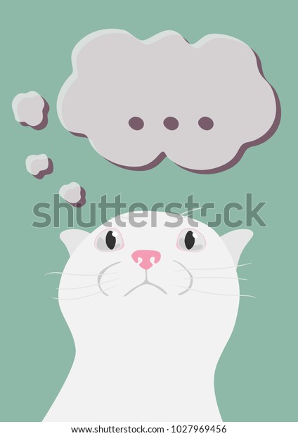 Fat Cat Think Be Confused Stock Vector (Royalty Free) 1027969456 ...