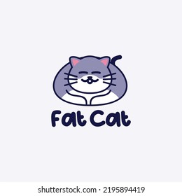 Fat Cat Vector Illustration Design Stock Vector (Royalty Free ...